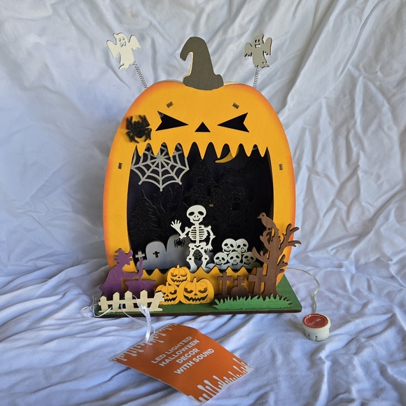 Target | Holiday | Target Halloween 3d Pumpkin Skeleton Wood Light Up ...